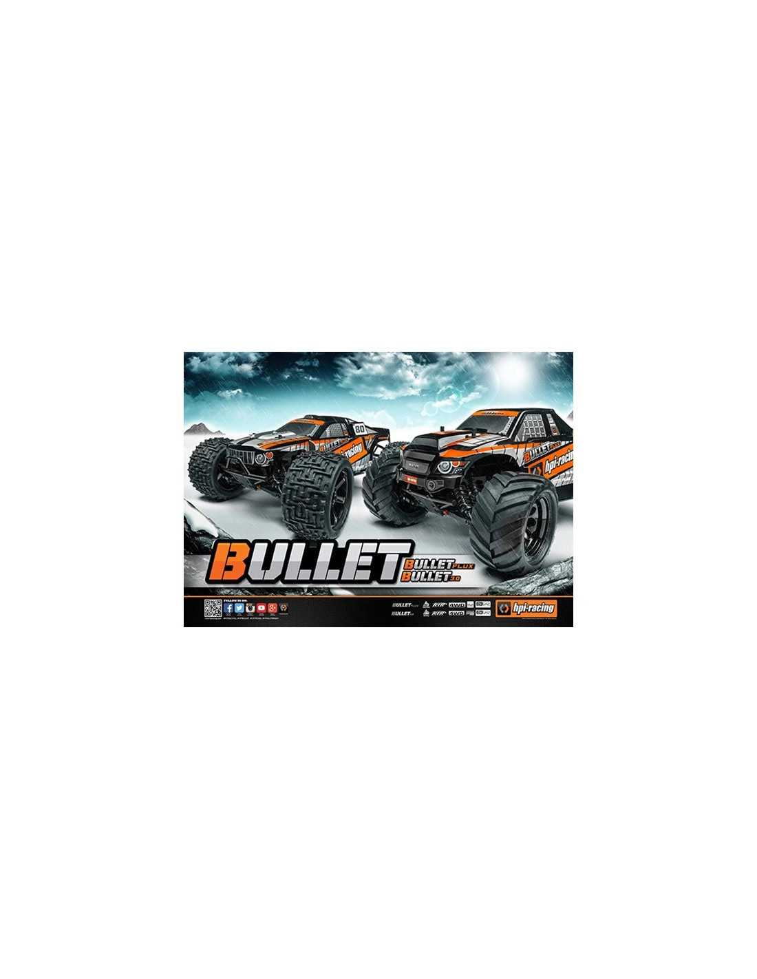 PACK HPI Racing Bullet ST Flux 1/10 4WD StadiumTruck Brushless+BATERIA ...